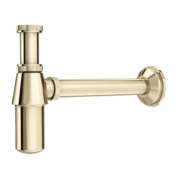 Traditional Gold Click Clack Basin Waste and Bottle Trap Package