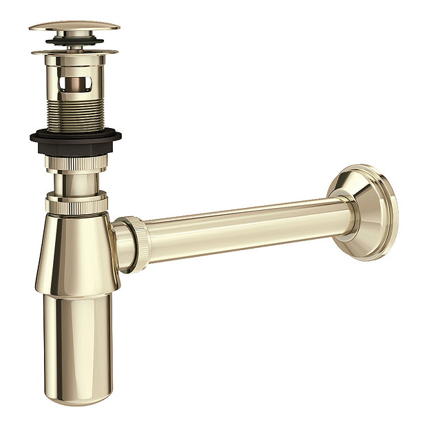 Traditional Gold Click Clack Basin Waste and Bottle Trap Package
