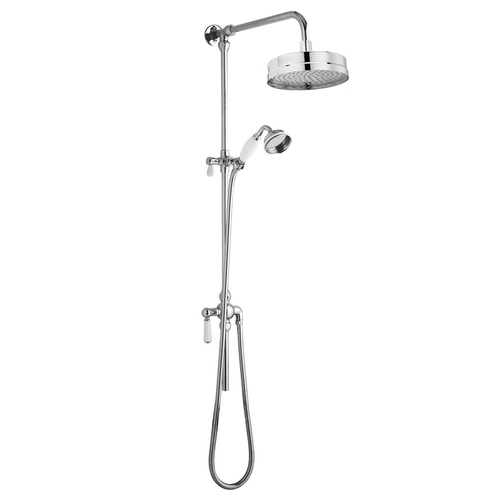 Nuie Traditional Luxury Rigid Riser Kit With Dual Exposed Shower Valve
