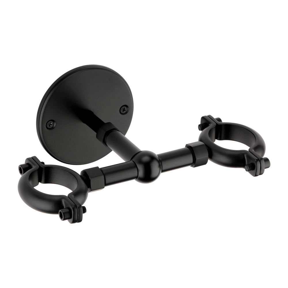 Traditional Matt Black Stand Pipe Wall Mounted Support Bracket ...
