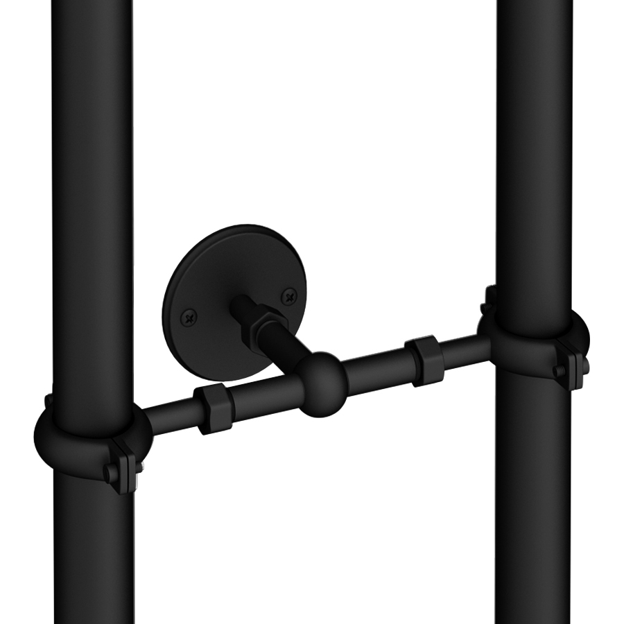 Traditional Matt Black Stand Pipe Wall Mounted Support Bracket ...