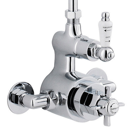 Ultra Traditional Twin Exposed Thermostatic Shower Valve with Rigid ...