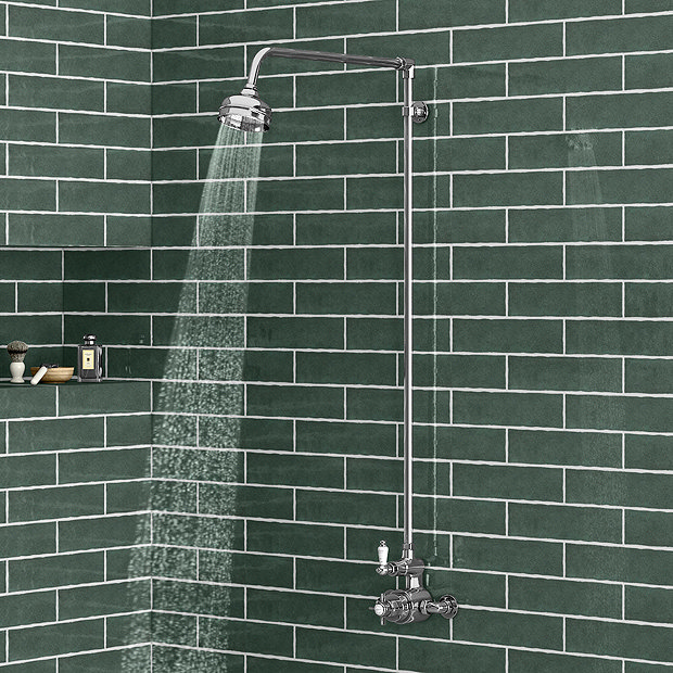 Ultra Traditional Twin Exposed Thermostatic Shower Valve with Rigid ...