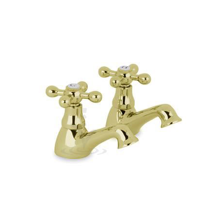 Traditional Viscount Luxury Basin Taps - Antique Gold - XL471 at ...