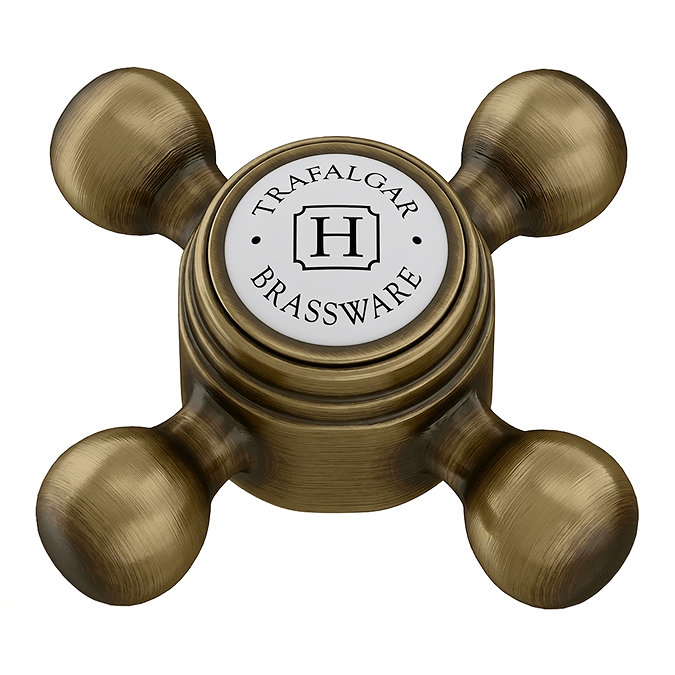Trafalgar Crosshead Pillar Basin Taps (Pair) | Victorian Plumbing