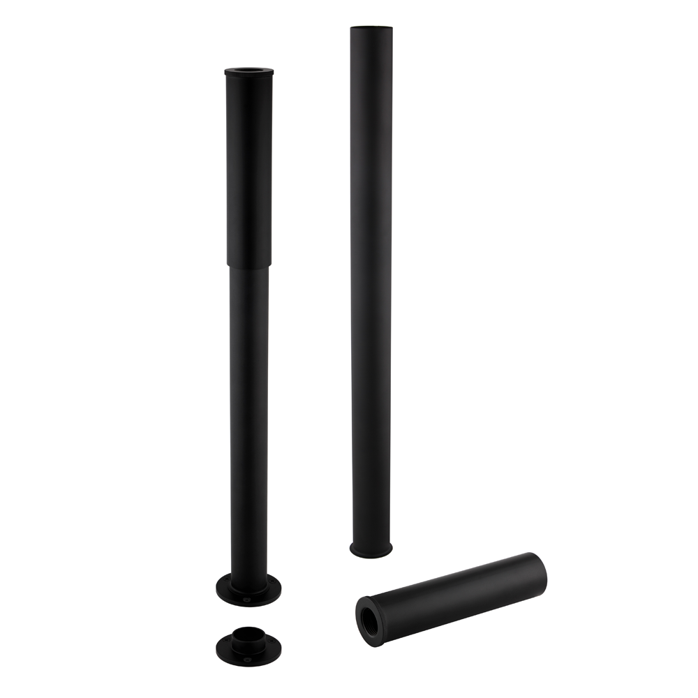 Trafalgar Traditional Matt Black Adjustable Bath Shrouds – 535–700mm ...