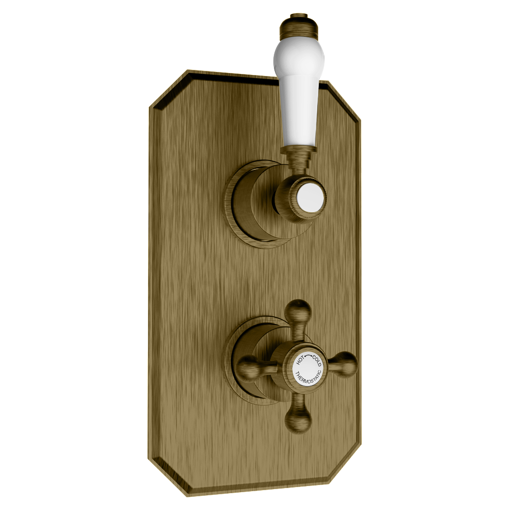 Trafalgar Traditional Twin Concealed Thermostatic Shower Valve in ...