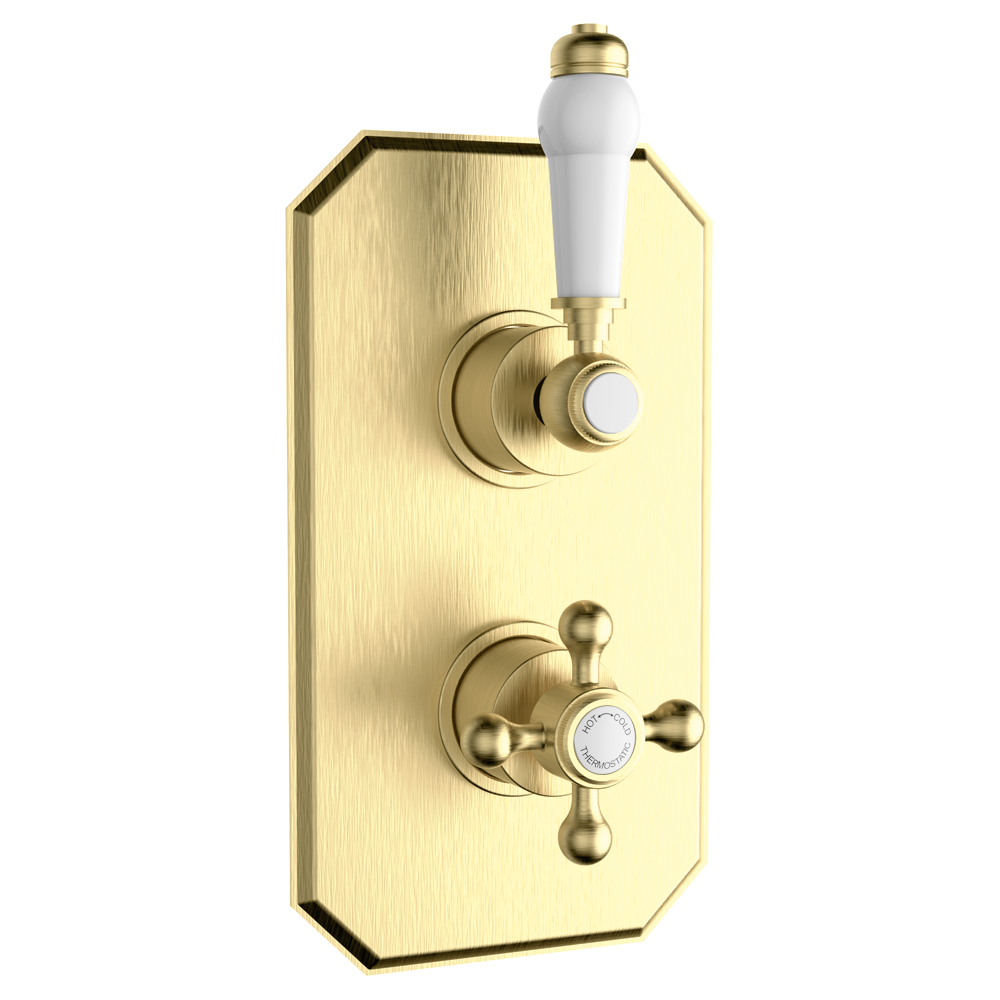 Trafalgar Traditional Twin Concealed Thermostatic Shower Valve in ...