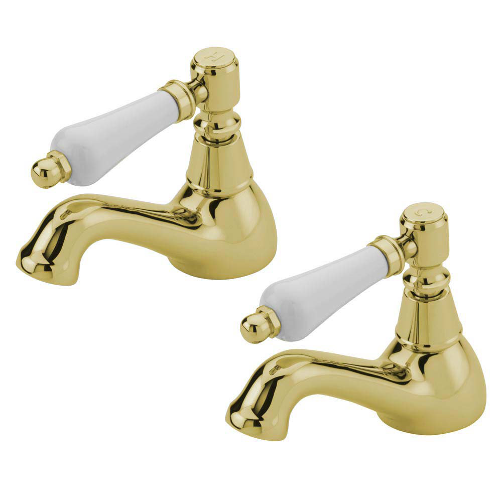Tre Mercati Victoria Bianco Bath Taps - Antique Gold