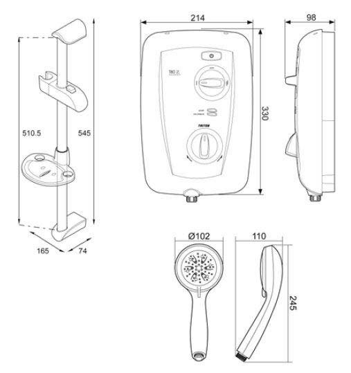 Triton T80z 8 5kw Electric Shower White Chrome Victorian Plumbing