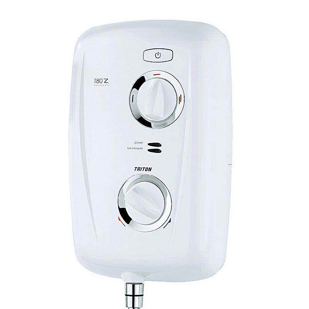 Triton T80z 9 5kw Thermostatic Electric Shower White Chrome Sp8009zthm