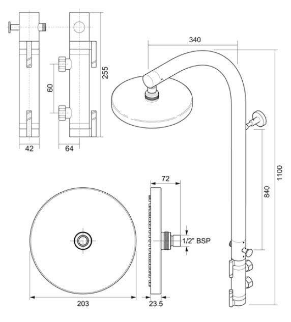 BUY NOW Triton Thames Vertical Mixer Shower Pole