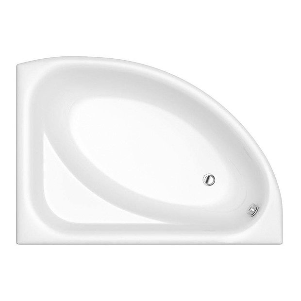 Trojan Florida Roll Top Offset Corner Bath 1495 x 1010mm with Panel - R ...