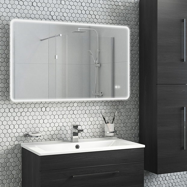 Toreno 1000 x 600mm Landscape LED Illuminated Bluetooth Mirror with ...