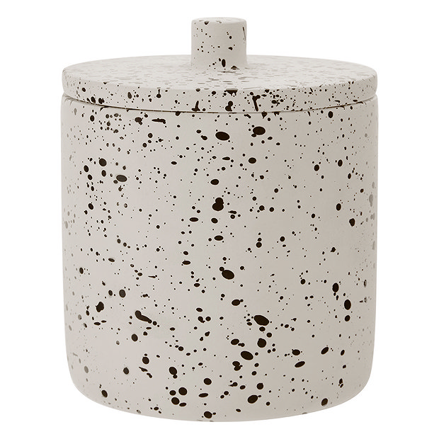 Turin Concrete Cotton Jar with Lid | Victorian Plumbing UK