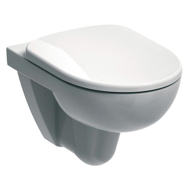 Twyford E100 Round Wall Hung WC + Soft Close Seat | Victorian Plumbing