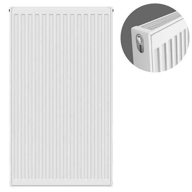 Type 21 Double Panel Single Convector Radiator - H900 x W500mm - P905K