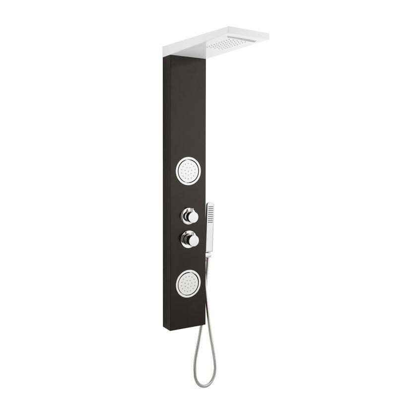 Ultra - Calgary Thermostatic Shower Panel - Black & White - AS372 at ...