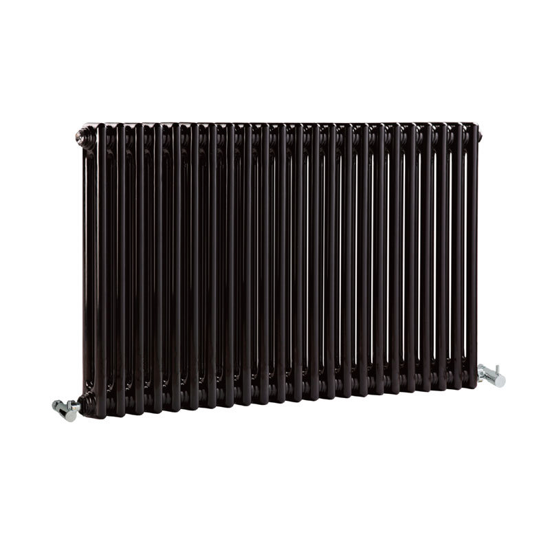 Ultra Colosseum Twin Column Radiator 600 x 1055mm - High Gloss Black ...
