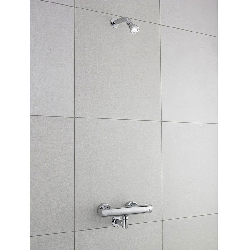 Ultra Commercial Concealed Fixed Shower Head with Back to Wall Elbow ...