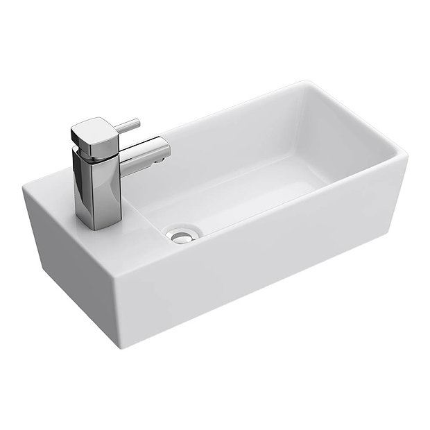 Nuie Compact Rectangular Counter Top Ceramic Basin - BAS002 at ...