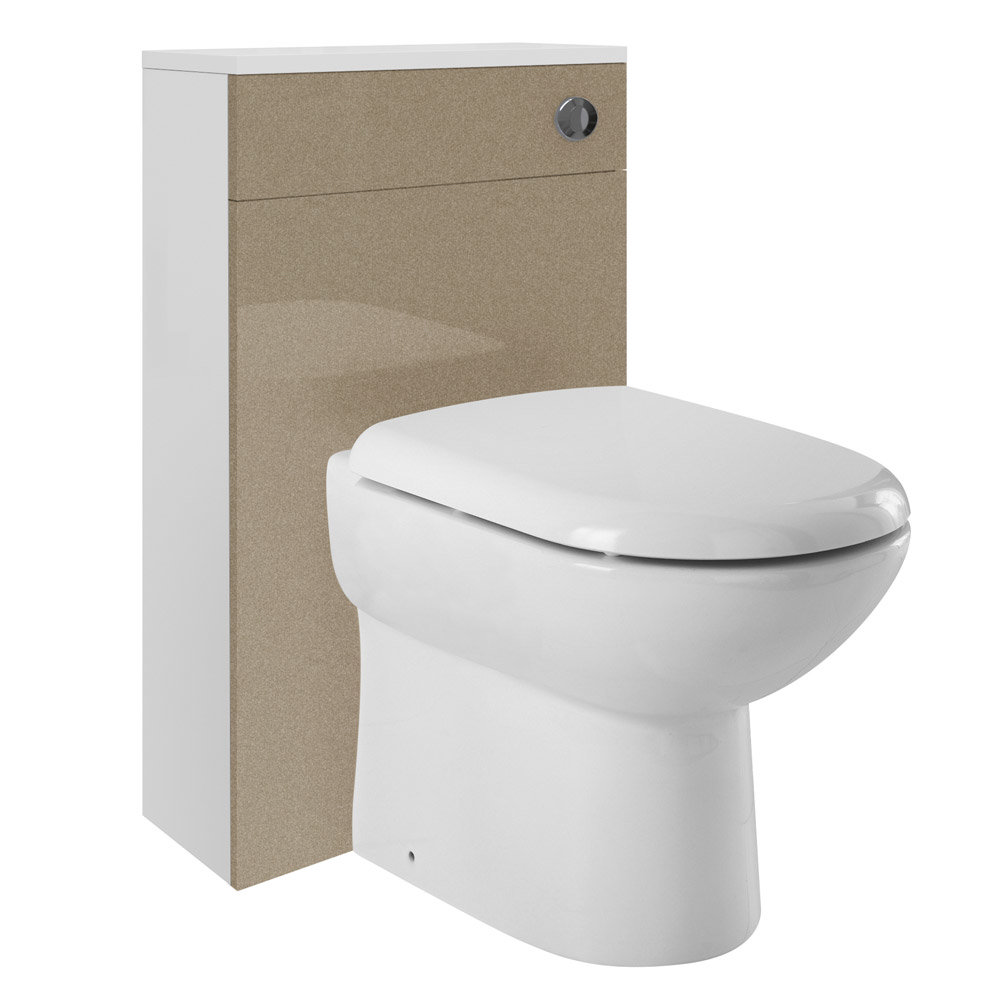 Ultra - Design 500 x 200mm Gloss Caramel BTW WC Unit w/ Pan, Soft Close ...