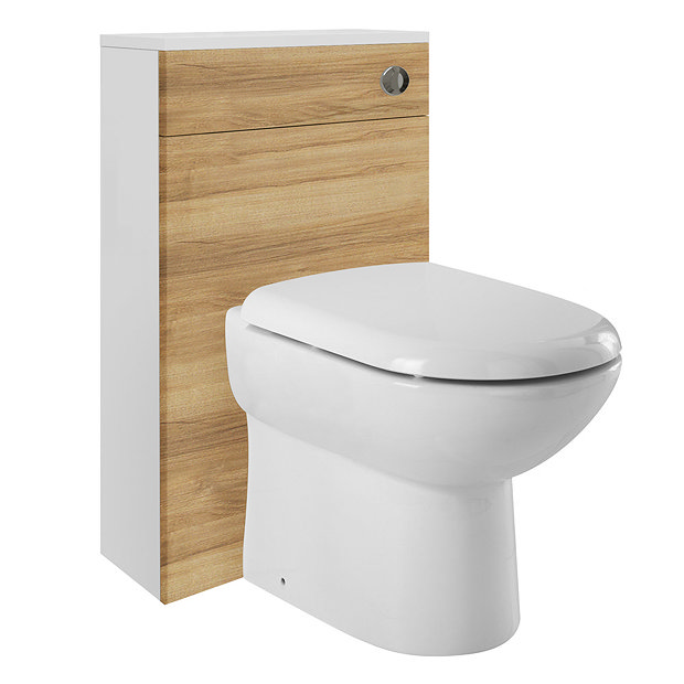 Ultra - Design 500 x 200mm Natural Walnut BTW WC Unit w/ Pan, Soft ...