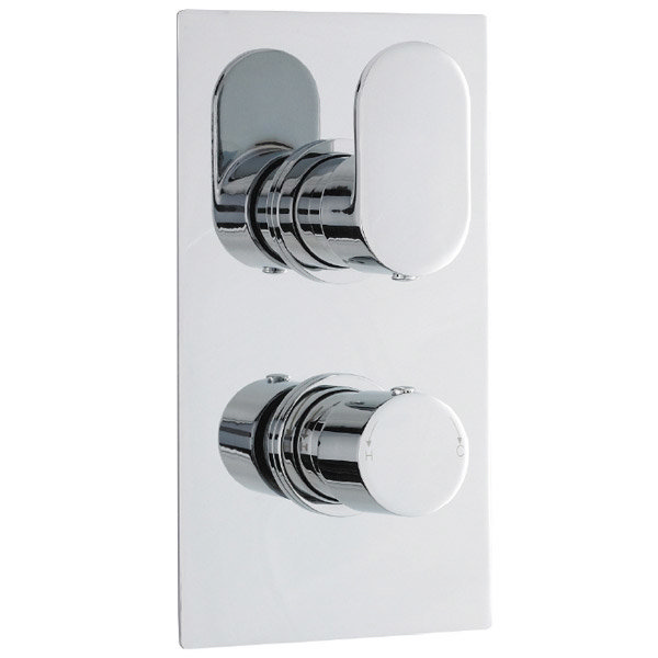 Ultra Flume Concealed Thermostatic Twin Shower Valve - Rectangular ...