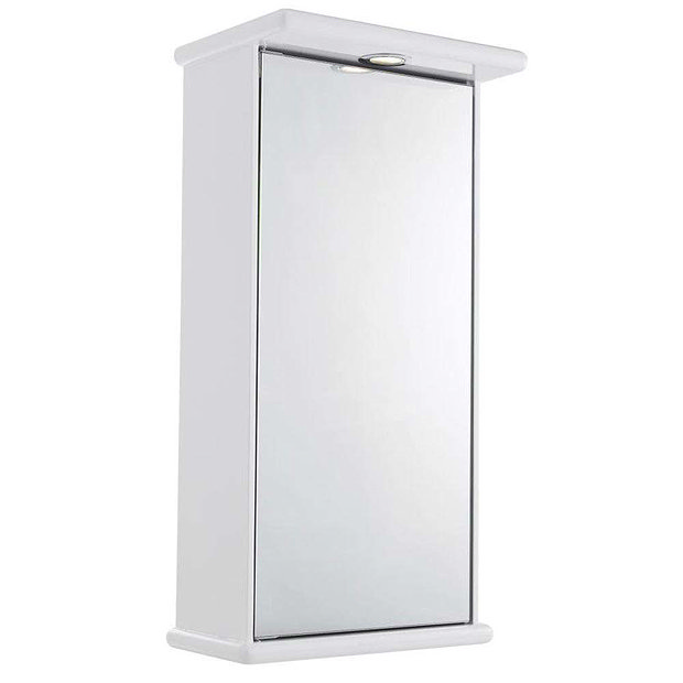 Ultra Niche Single Mirror Cabinet with Light, Shaving Socket and ...