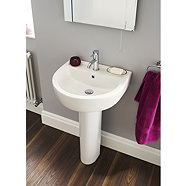 Ultra Orb 1 Tap Hole Basin And Pedestal Set 2 Size Options At