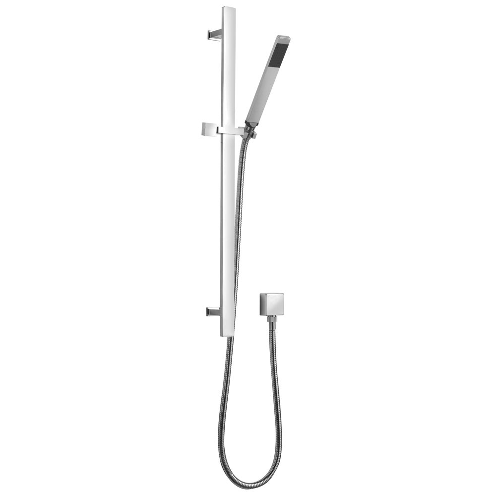 Ultra Pioneer Square Shower Valve With Diverter, Head & Slide Rail Kit