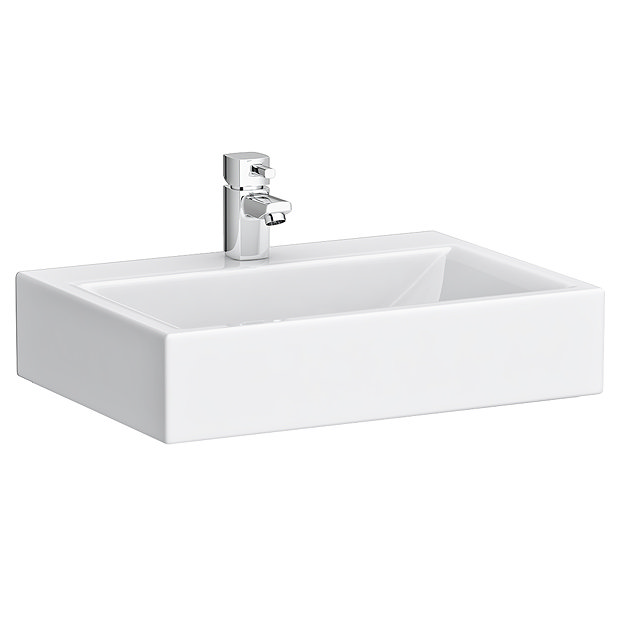 Rectangular Counter Top Ceramic Basin - BAS007 at Victorian Plumbing UK