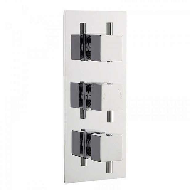 Ultra Series L Triple Concealed Thermostatic Shower Valve - Chrome ...