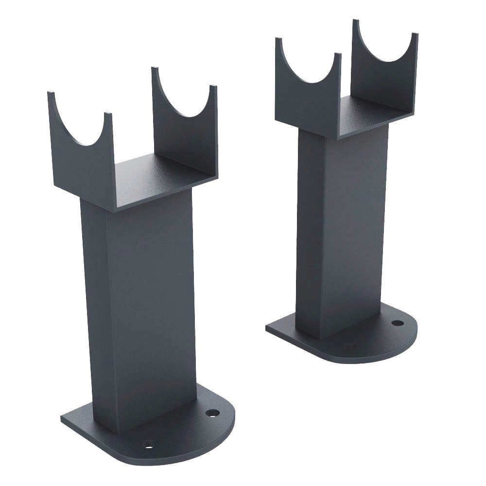 Urban Anthracite Floor Mounted Radiator Feet | Victorian Plumbing UK