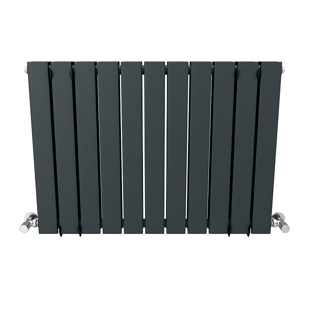 Anthracite Double Flat Panel Horizontal Radiator