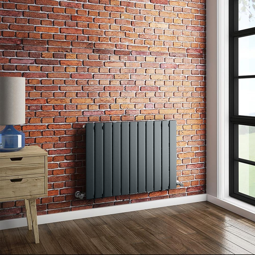 Urban Horizontal Radiator | Anthracite Finish | Victorian Plumbing