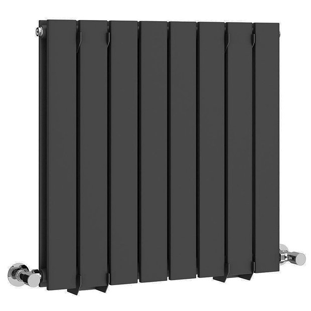 Urban Horizontal Radiator - Matt Black - Double Panel (600mm High ...