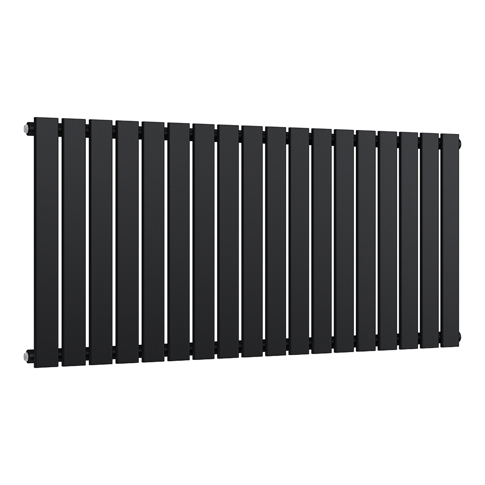 Urban Horizontal Radiator - Matt Black - Single Panel (600mm High ...