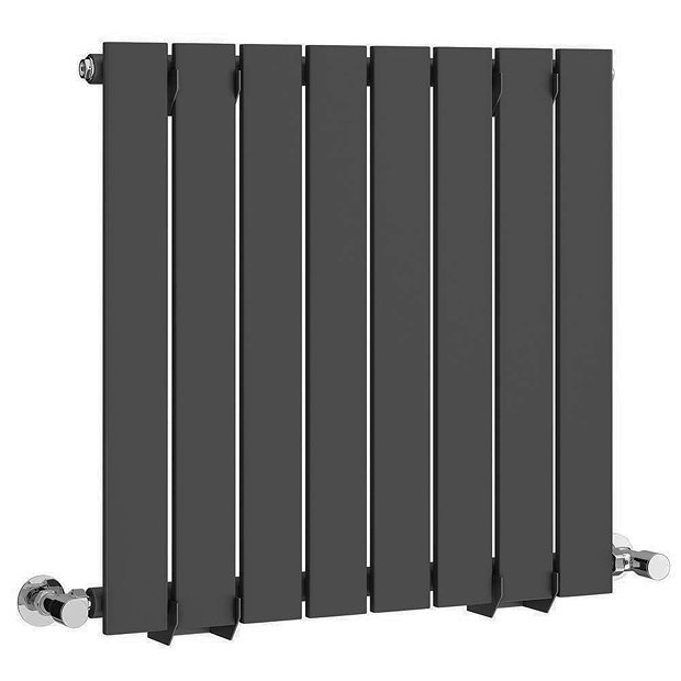 Urban Horizontal Radiator - Matt Black - Single Panel (600mm High ...