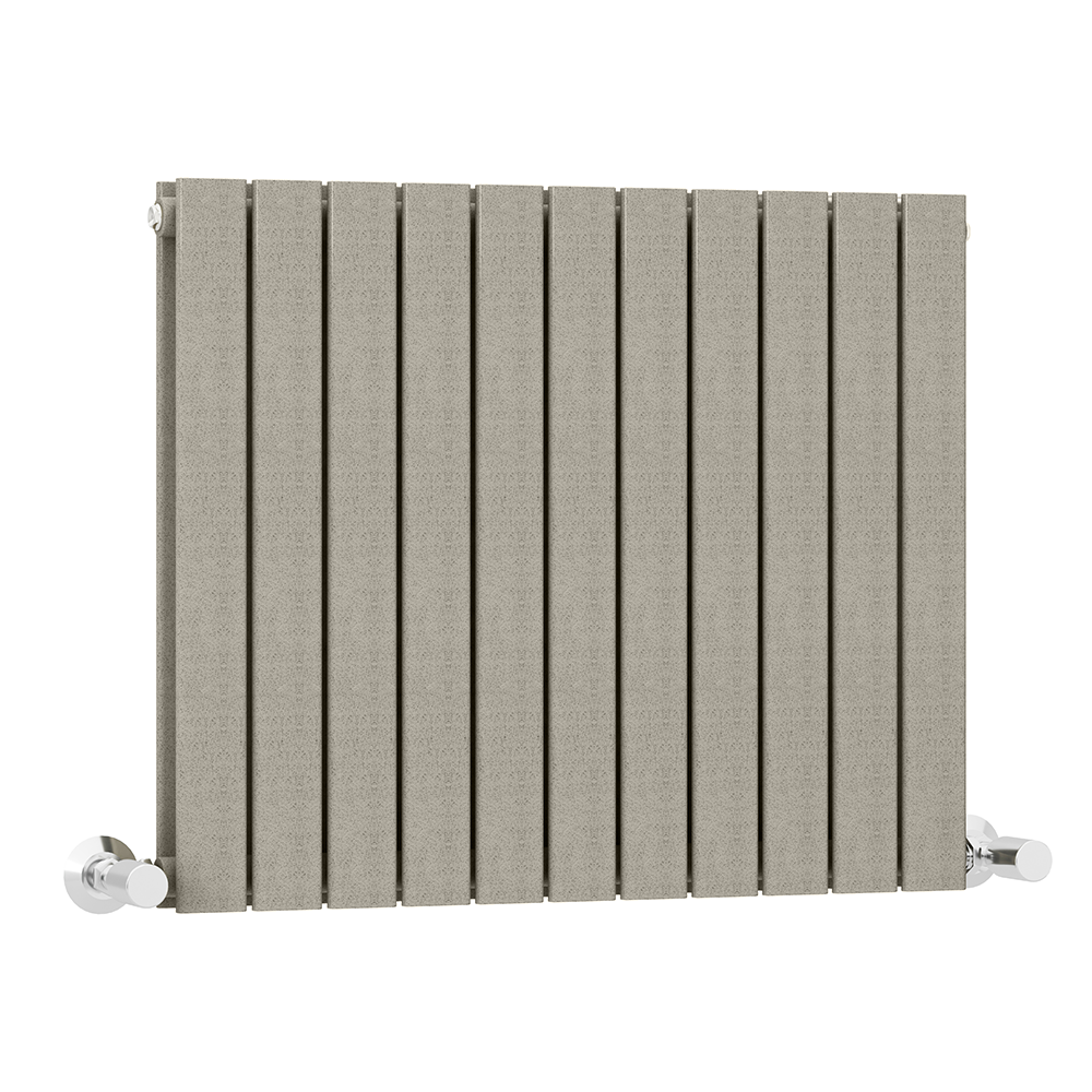 Double Horizontal Radiator - Taupe Speckled Stone Effect | Victorian ...