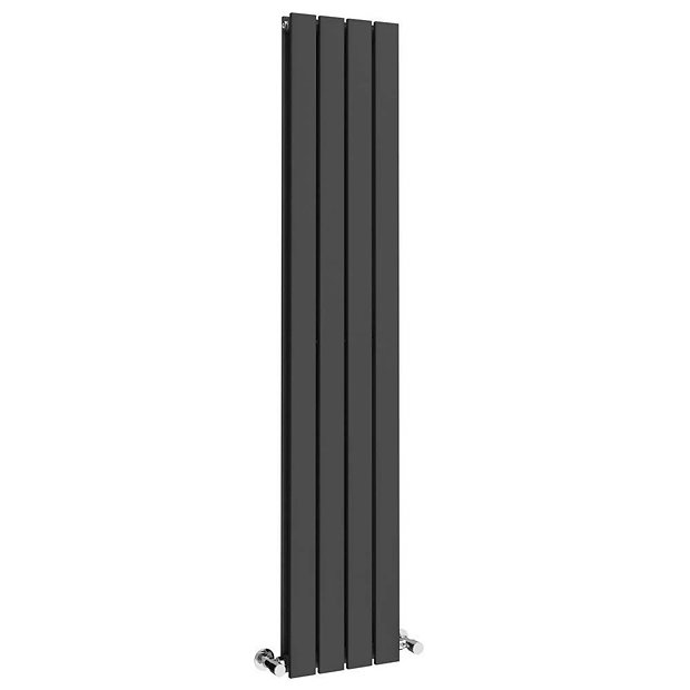 Urban Vertical Radiator - Matt Black - Double Panel (1600mm High) 304mm ...