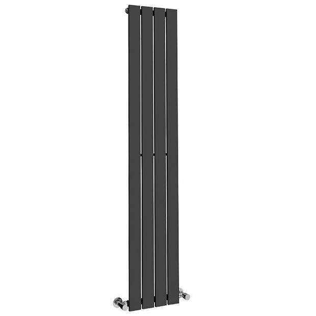 Urban Vertical Radiator - Matt Black - Single Panel (1600mm High) 304mm ...