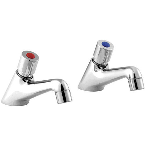 Utility Solo Non-concussive Basin Taps at Victorian Plumbing UK