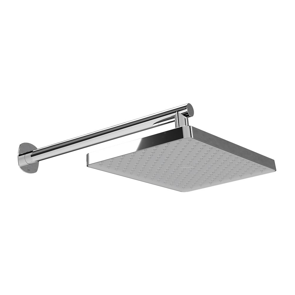 Vado Cameo Fixed Rectangular Shower Head and Wall Arm - Chrome ...