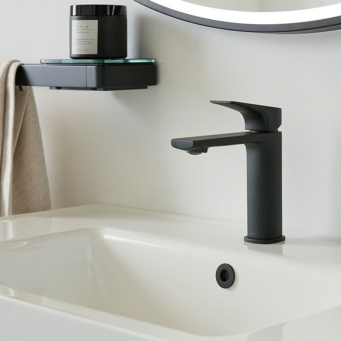 Vado Cameo Lever Low‑Pressure Basin Mixer & Waste - Matt Black ...