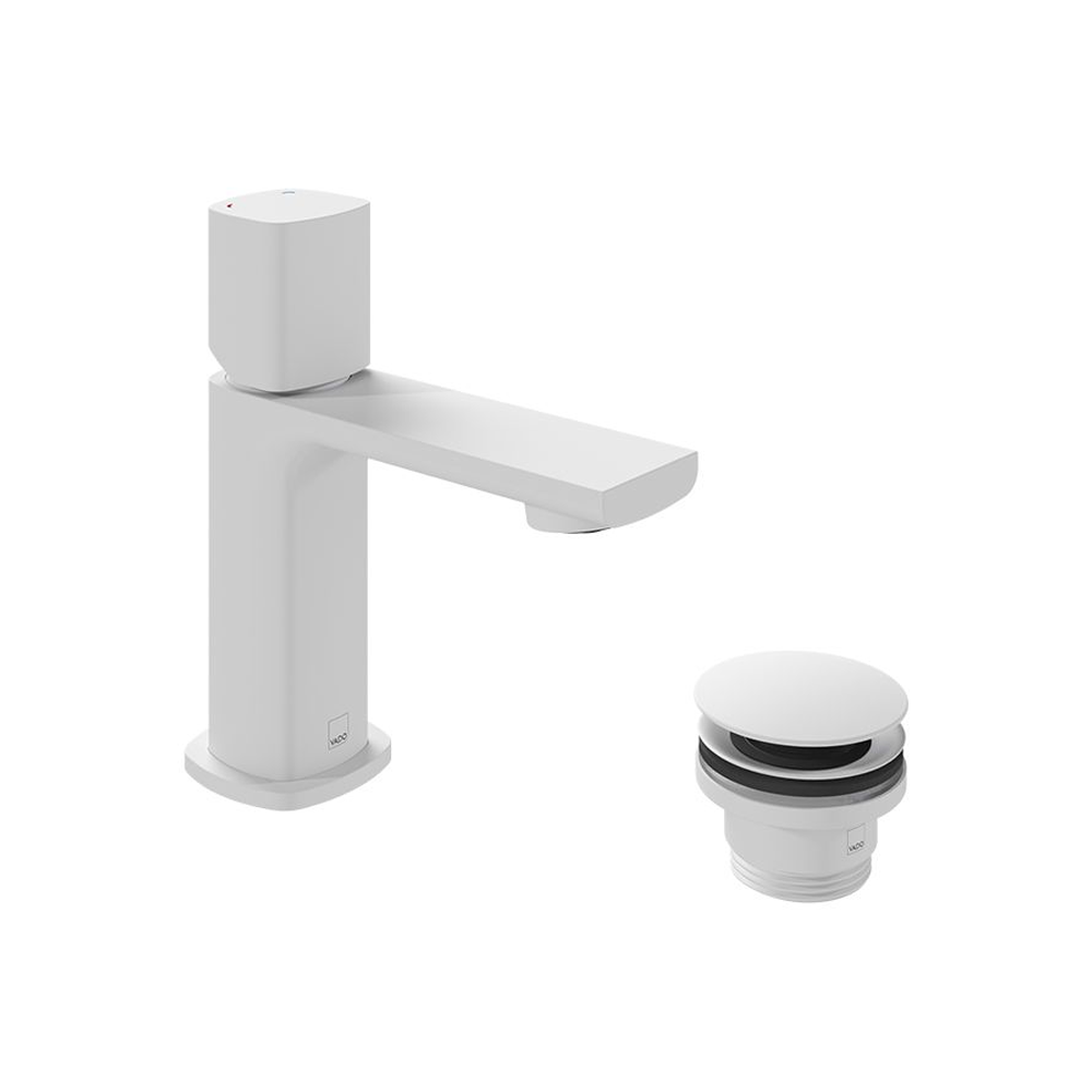 Vado Cameo Leverless Mini Basin Mixer & Waste - Matt White | Victorian ...