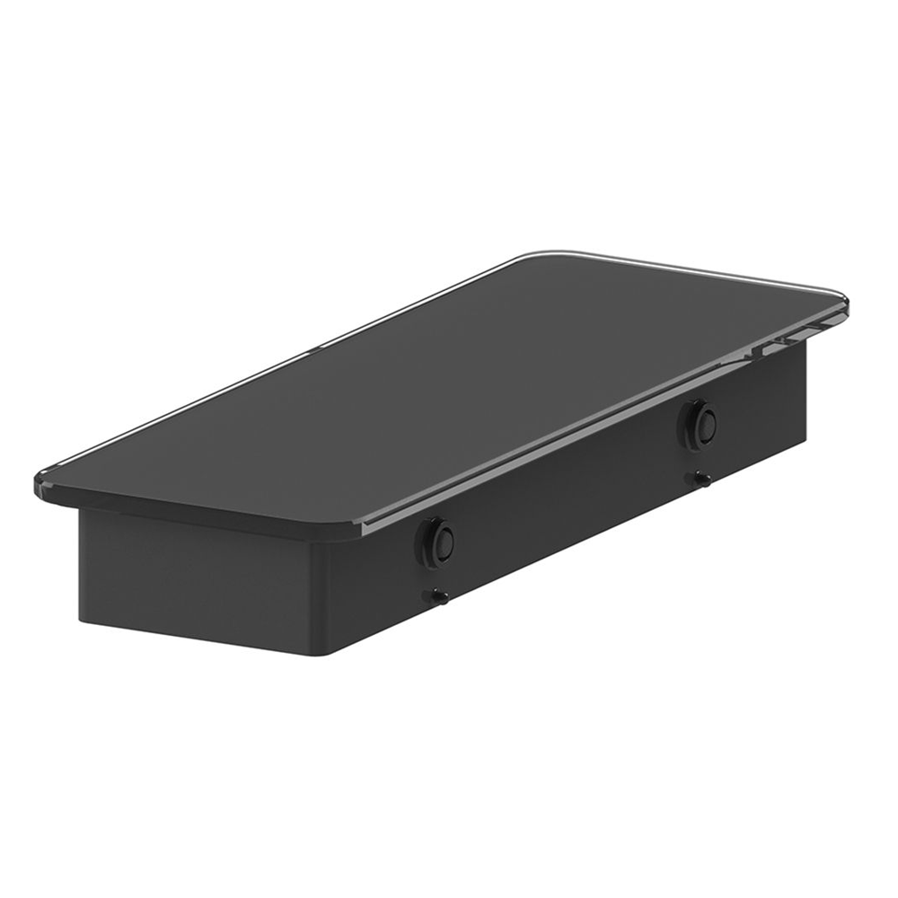Vado Muse 300mm Glass Shelf Insert - Matt Black | Victorian Plumbing