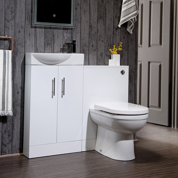 Valencia Mini Gloss White WC Unit + Cistern (Depth 155mm) | Victorian ...