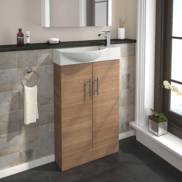 Valencia Mini Oak Vanity Unit | 500mm Wide | Victorian Plumbing