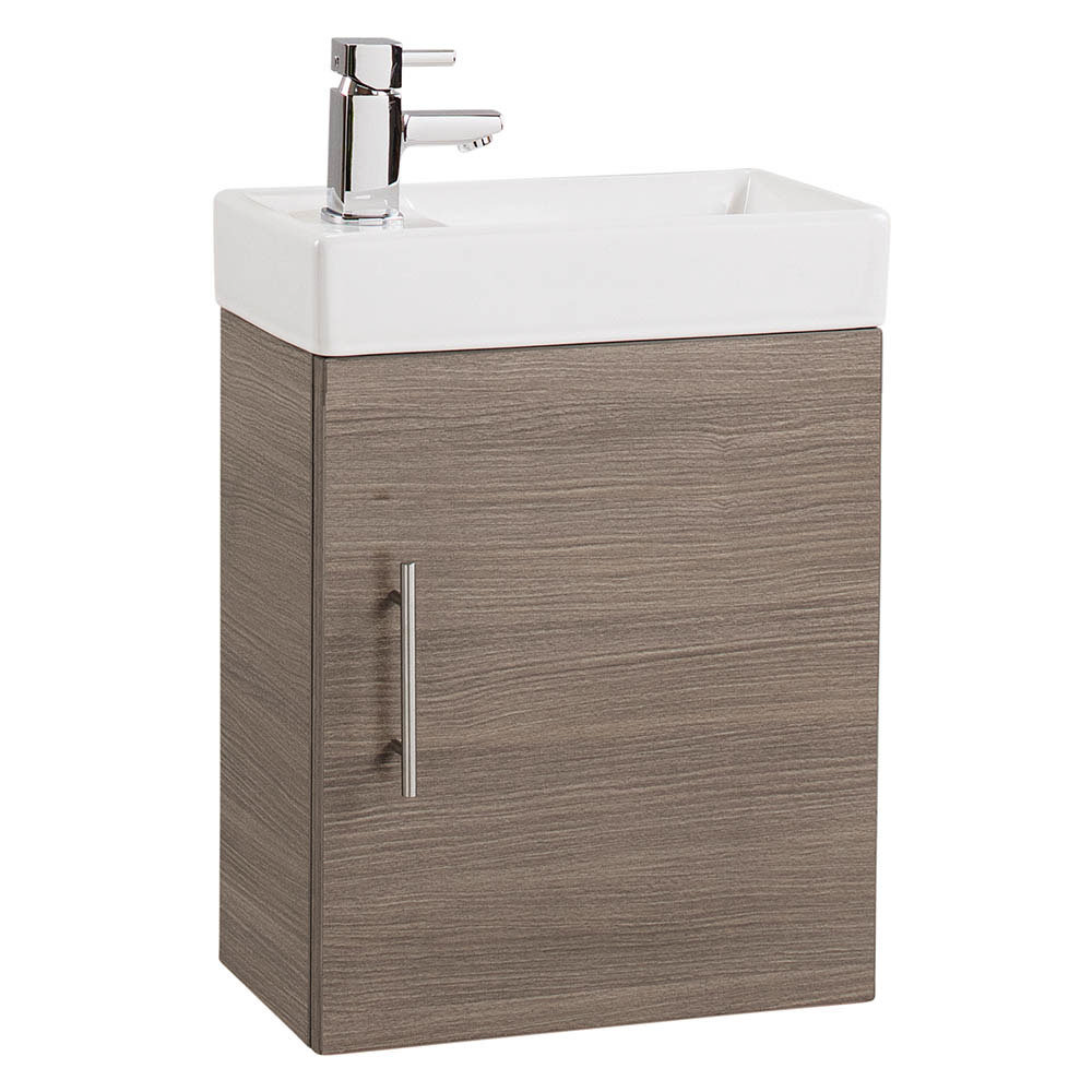 Valencia Mini Oak Wall Hung Vanity Unit - 400mm Wide